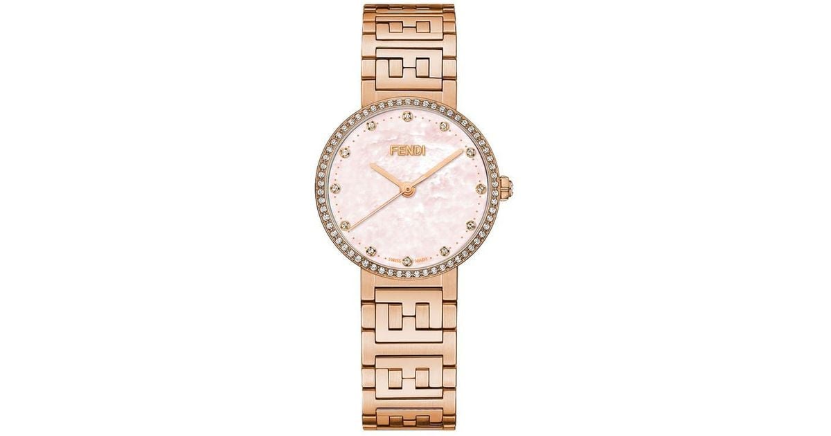 Fendi Forever Diamond Swiss Quartz Bracelet Watch, 29Mm in Metallic | Lyst