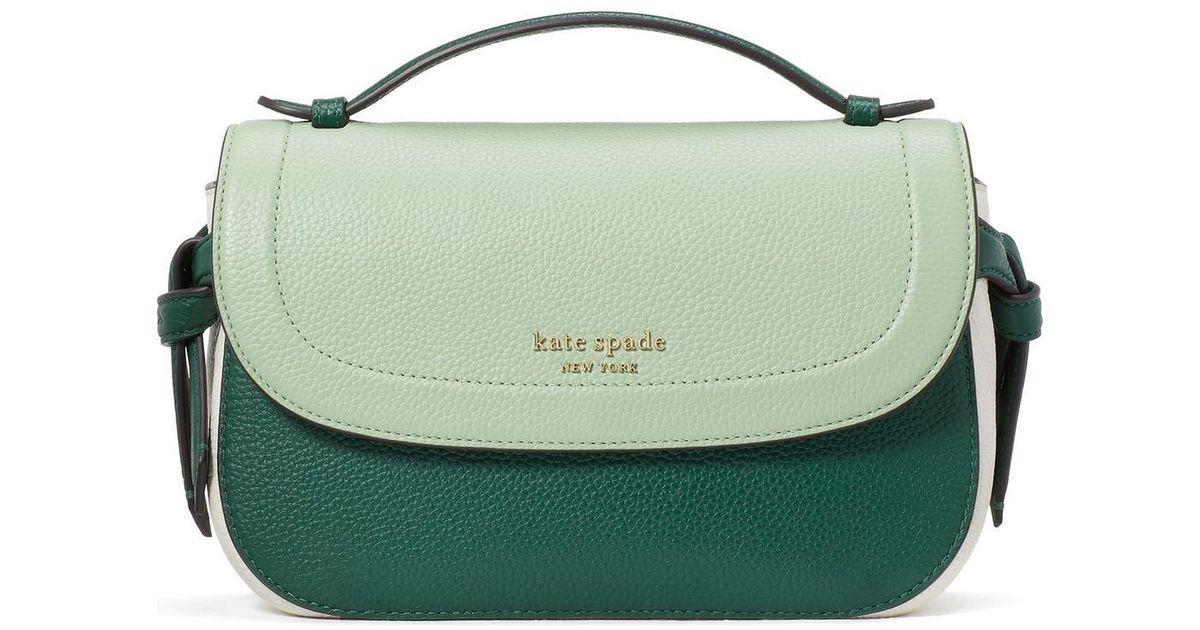 Kate Spade Knott Colorblock Leather Crossbody Bag in Green | Lyst