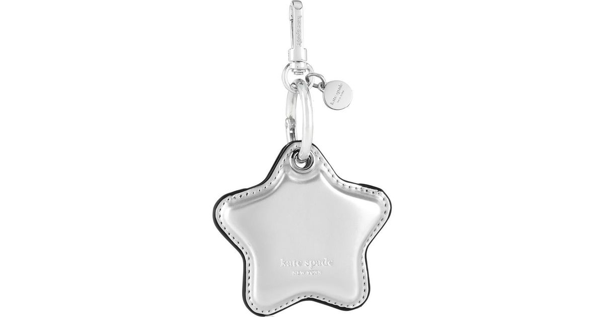 Kate Spade Star Airtag Keychain in Metallic | Lyst