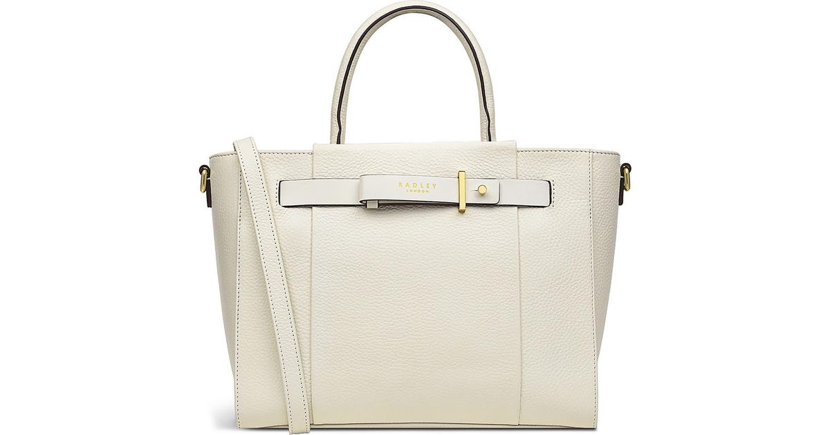 Radley Islington Way Medium Leather Tote Bag in White | Lyst