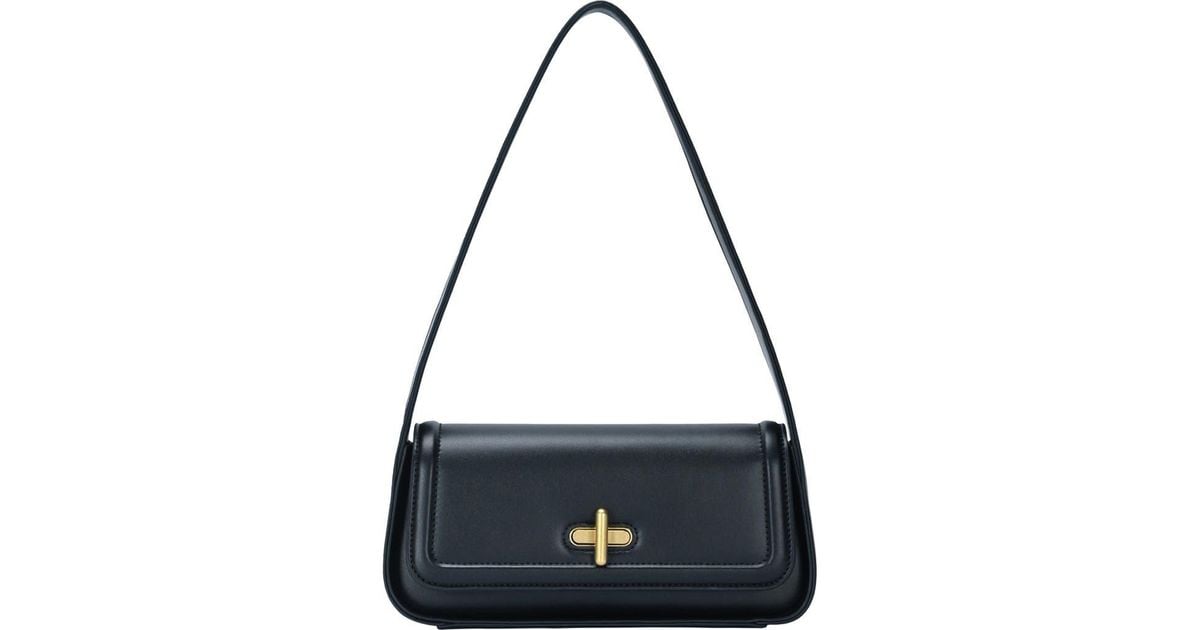 Rachel Zoe Turn Lock Baguette in Black | Lyst