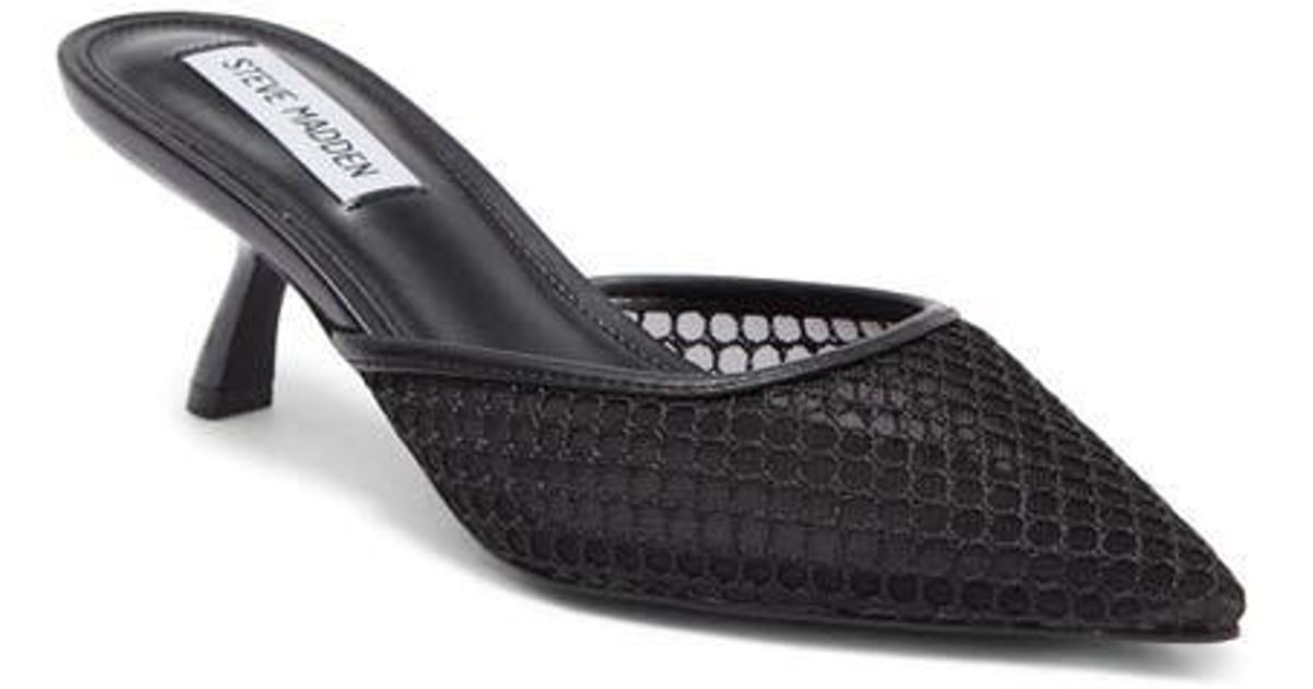 Steve Madden Mariano Mesh Mule in Black | Lyst