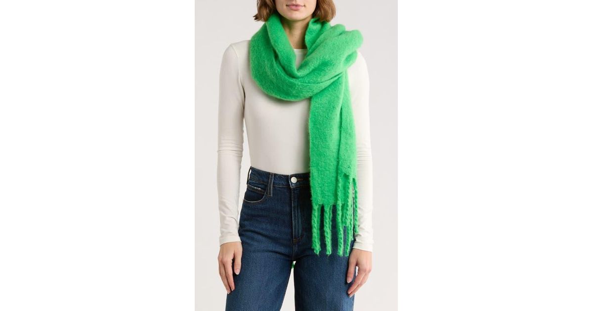 Kurt Geiger Solid Neon Scarf in Green | Lyst
