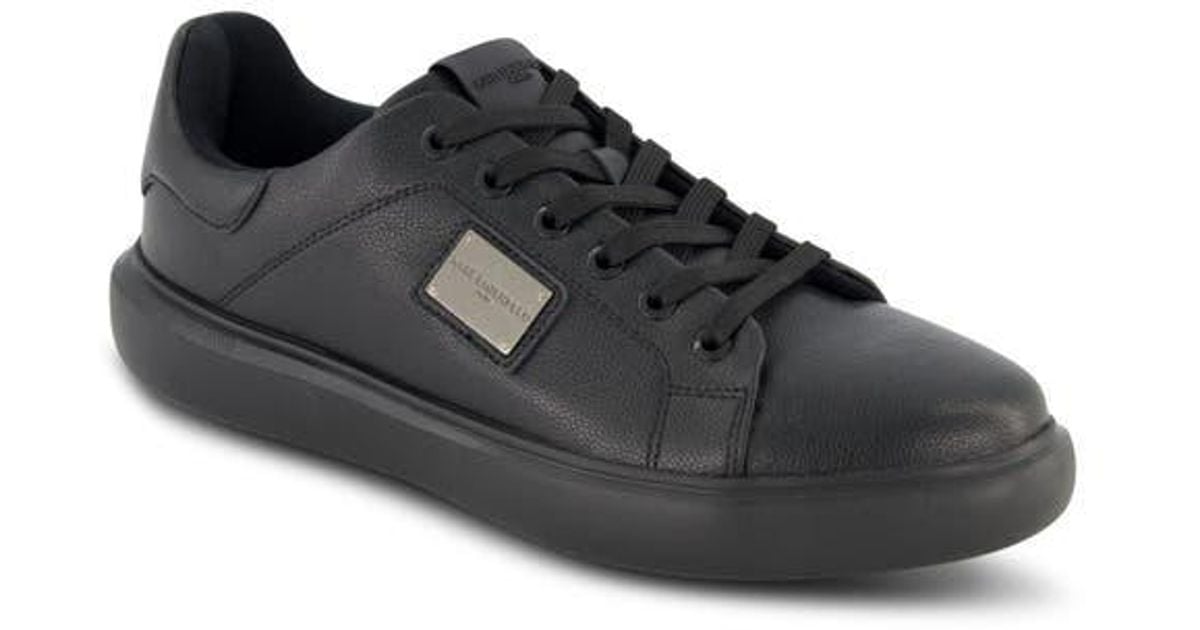 Karl Lagerfeld Side Logo Plate Sneaker in Black for Men | Lyst