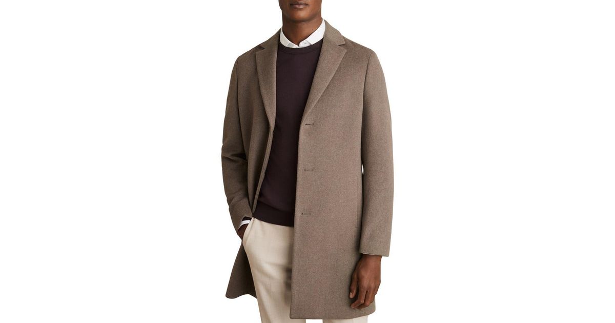 Reiss Clarke Overcoat in Brown for Men | Lyst