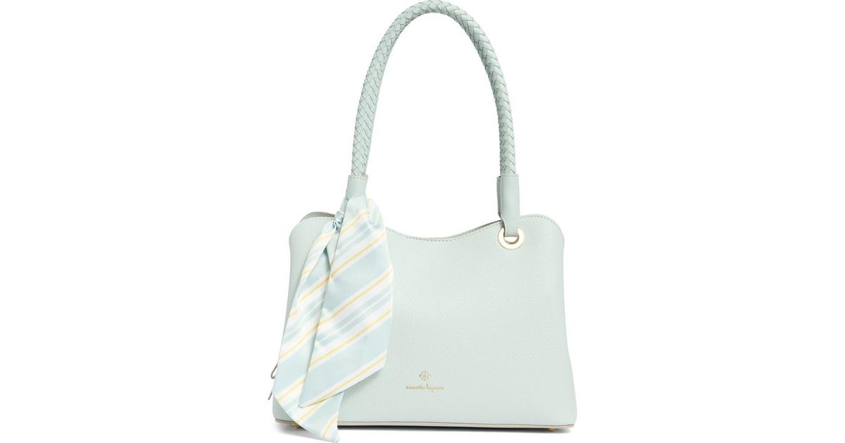 Nanette Lepore Sybil Braided Handle Shoulder Bag in Green | Lyst
