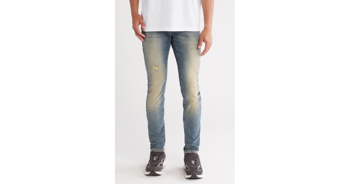 Purple Brand Worn Fade Skinny Jeans in Blue for Men | Lyst