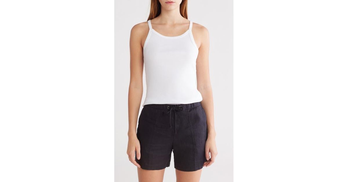 James Perse Cotton Rib Cami Tank in White | Lyst
