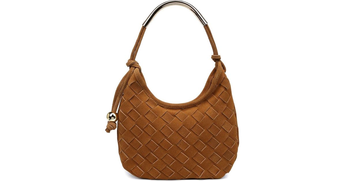 Moda Luxe Woven Leather Shoulder Bag in Brown | Lyst