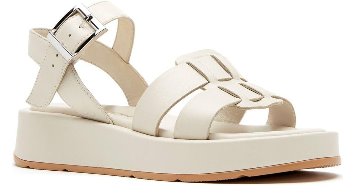 La Canadienne Aubree Platform Sandal in White | Lyst