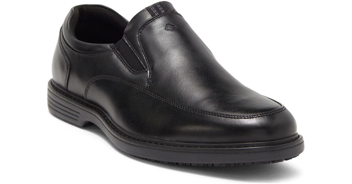 Nunn Bush Wade Work Slip Resistant Moc Toe Venetian Loafer in Black for ...