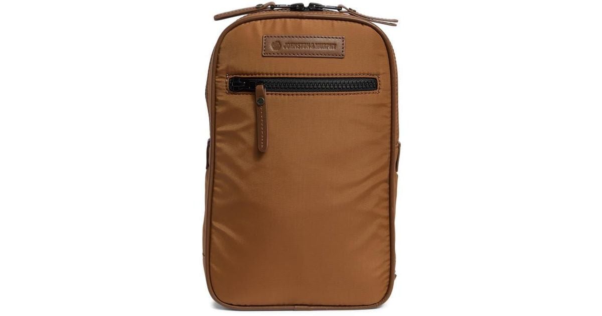 Johnston & Murphy Sling Crossbody Bag in Brown | Lyst