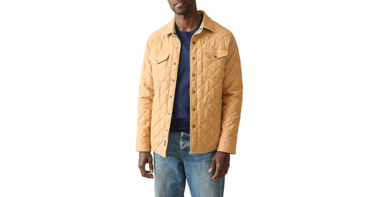 Faherty Doug Good Feather Bondi Reversible Quilted Jacket in Blue for ...