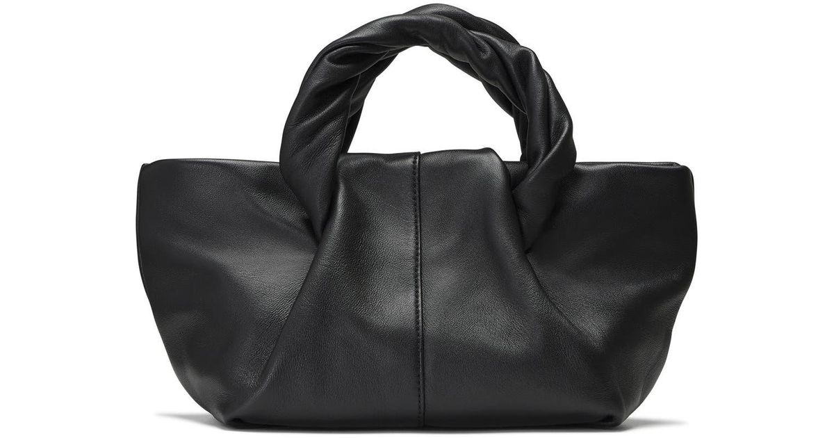 orYANY Cozy Small Leather Tote Bag in Black | Lyst