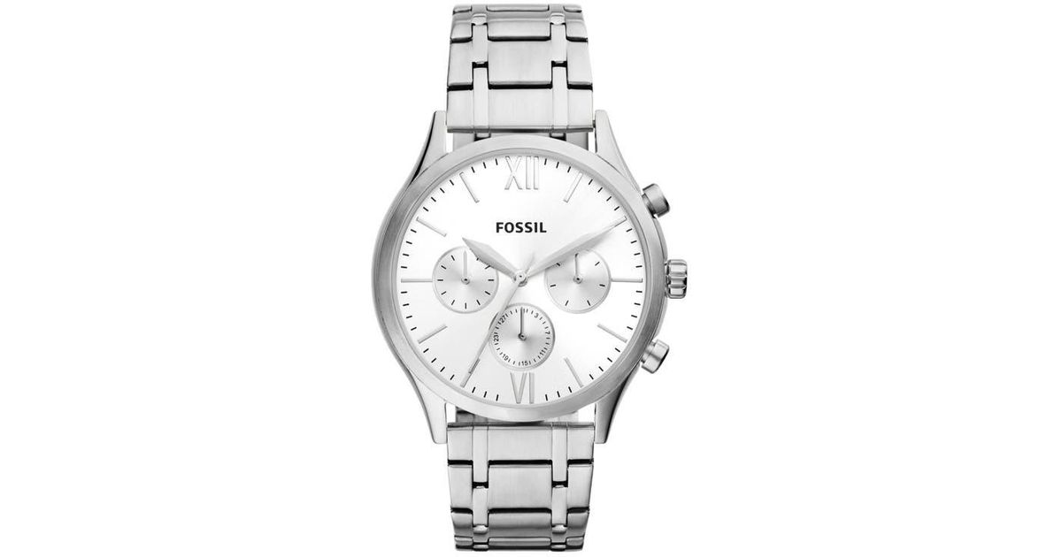 Fossil Multifunction Bracelet Quartz Watch in Gray for Men | Lyst