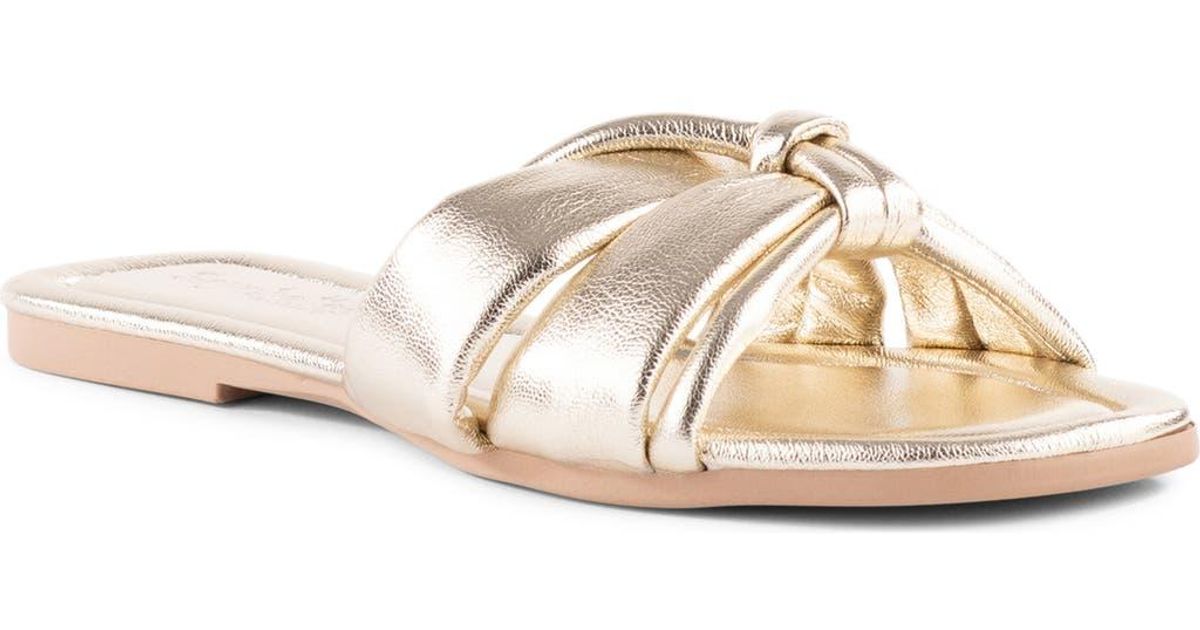 Seychelles Cool Off Slide Sandal in Metallic | Lyst
