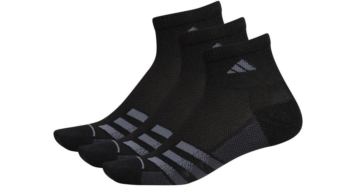 adidas 3-Stripes Superlite 3-Pack Quarter Socks in Black for Men | Lyst