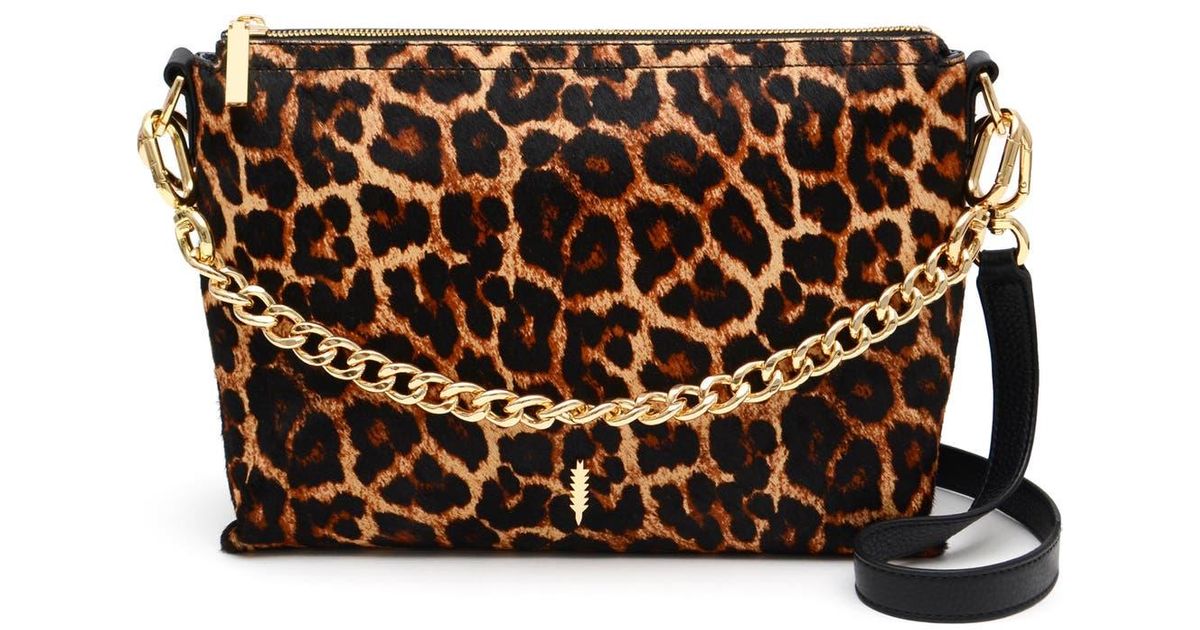 thacker Marcella Leather Crossbody Bag in Metallic | Lyst