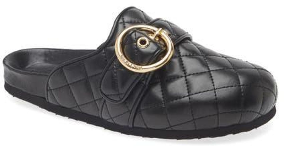 See By Chloé Quilted Buckle Mule in Black | Lyst