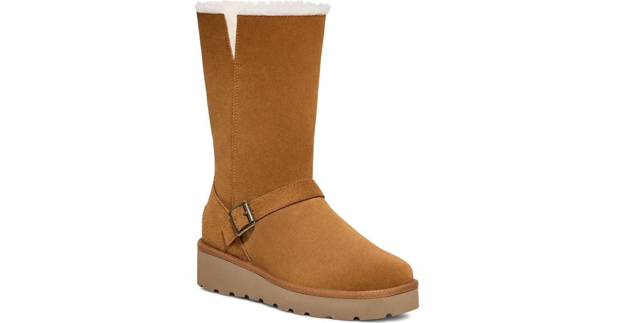 UGG Kelissa Faux Fur Tall Boot in Brown | Lyst