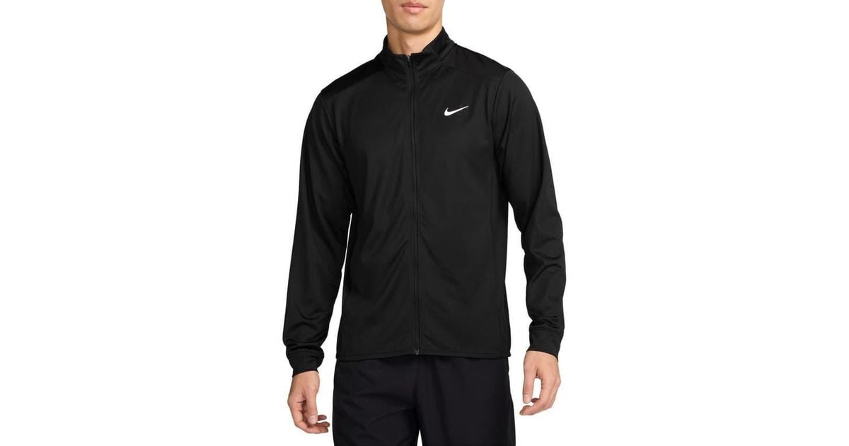Nike Mock Neck Dri-Fit Totality Knit Jacket in Black for Men | Lyst