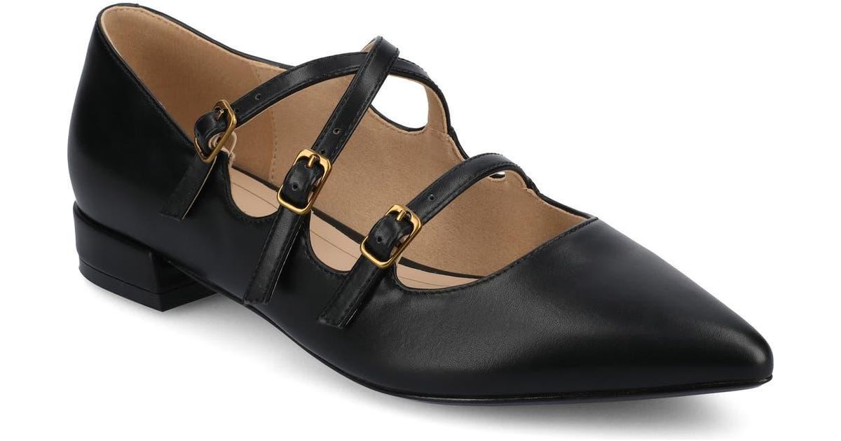 Journee Collection Gretal Mary Jane Flat in Black | Lyst