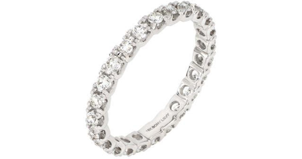 Bony Levy Audrey 18K Diamond Eternity Ring in White | Lyst