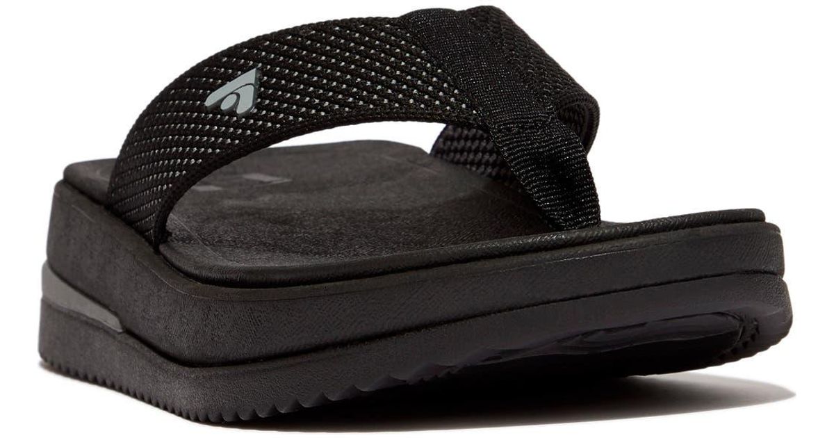 Fitflop Surff Webbing Toe Post Sandal in Black | Lyst