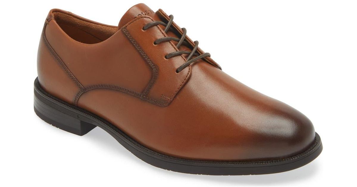 Cole Haan Bedford Plain Toe Derby in Brown for Men | Lyst