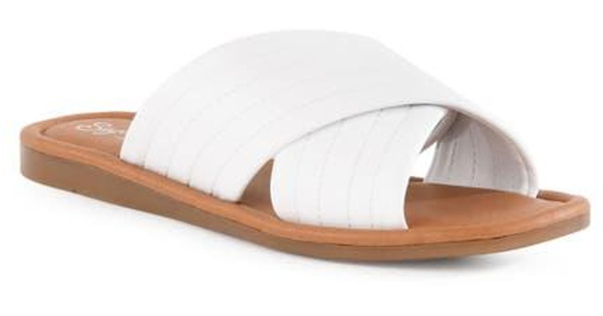 Seychelles World View Ii Slide Sandal in White | Lyst