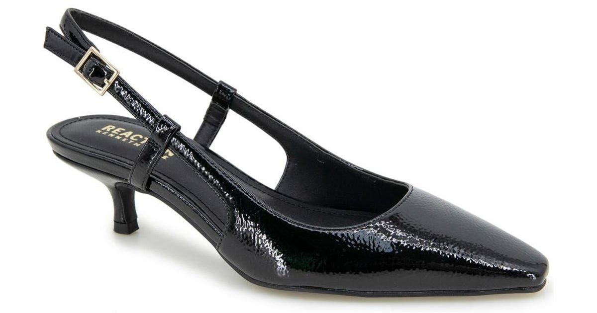 Kenneth Cole Maggie Kitten Heel Slingback Pump in Black | Lyst