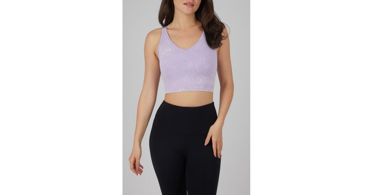 90 Degrees 2-Pack Stone Wash Seamless Alamo Tanks in Blue | Lyst