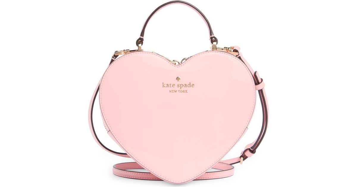 Kate Spade Love Shack Heart Crossbody Bag in Pink | Lyst