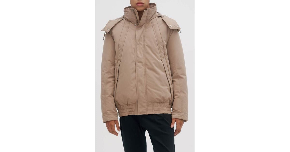 Noize Puffer Bomber Jacket in Natural for Men | Lyst