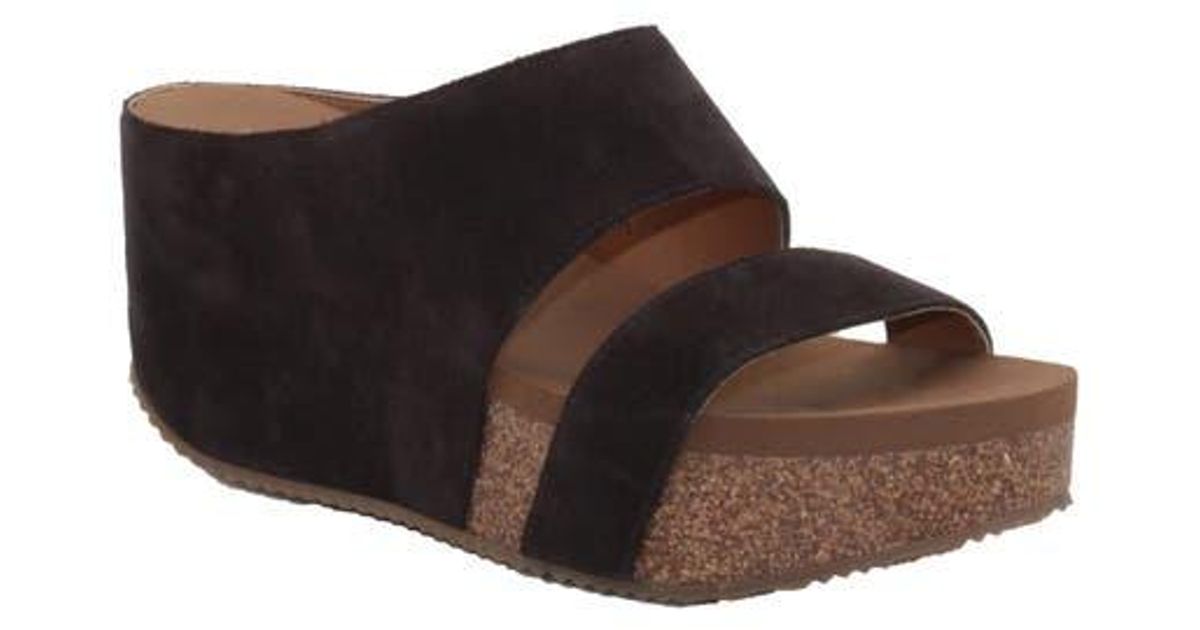 Volatile Remini Platform Wedge Slide Sandal in Brown | Lyst