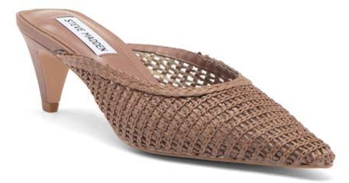 Steve Madden Cleverr Woven Mule in Brown | Lyst