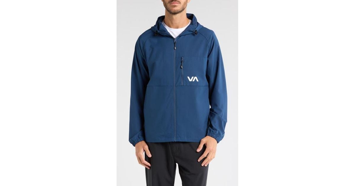 RVCA Kevin Hooded Jacket in Blue for Men | Lyst