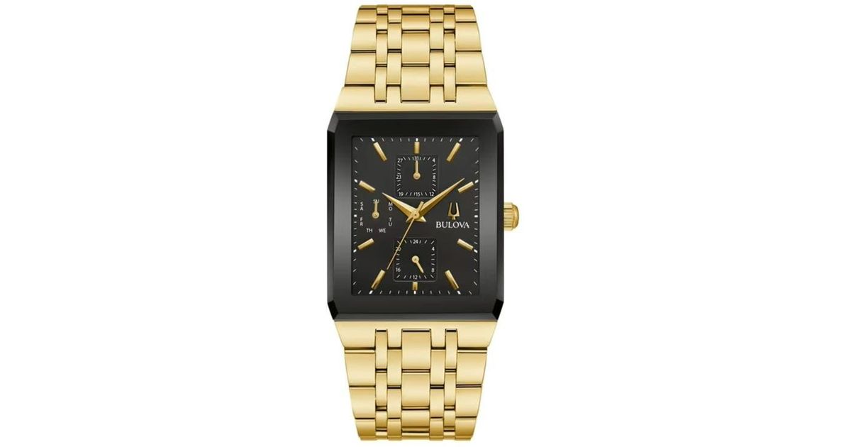 Bulova Quadra Bracelet Watch, 30Mm in Black for Men | Lyst