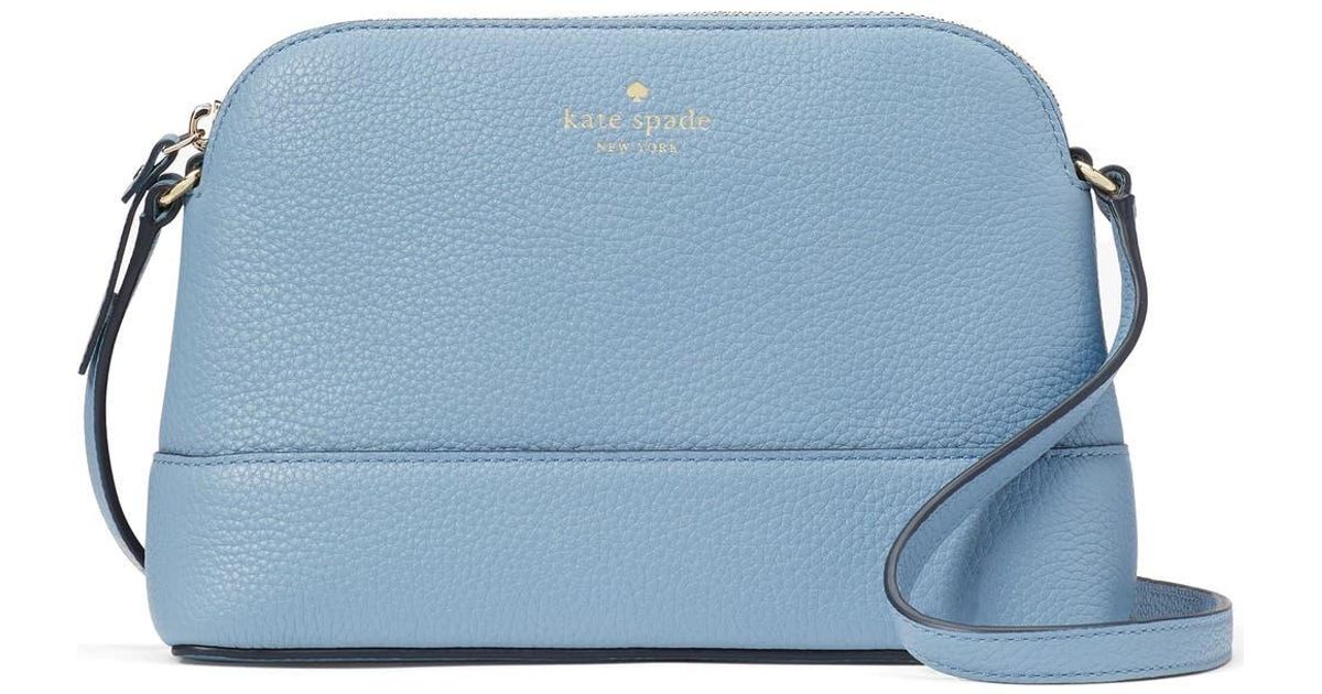 Kate Spade Southport Ave Hannah Leather Crossbody Bag in Blue | Lyst