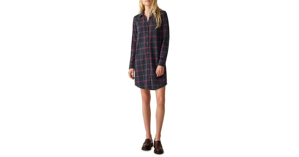 Faherty Legend Shirtdress in Blue | Lyst