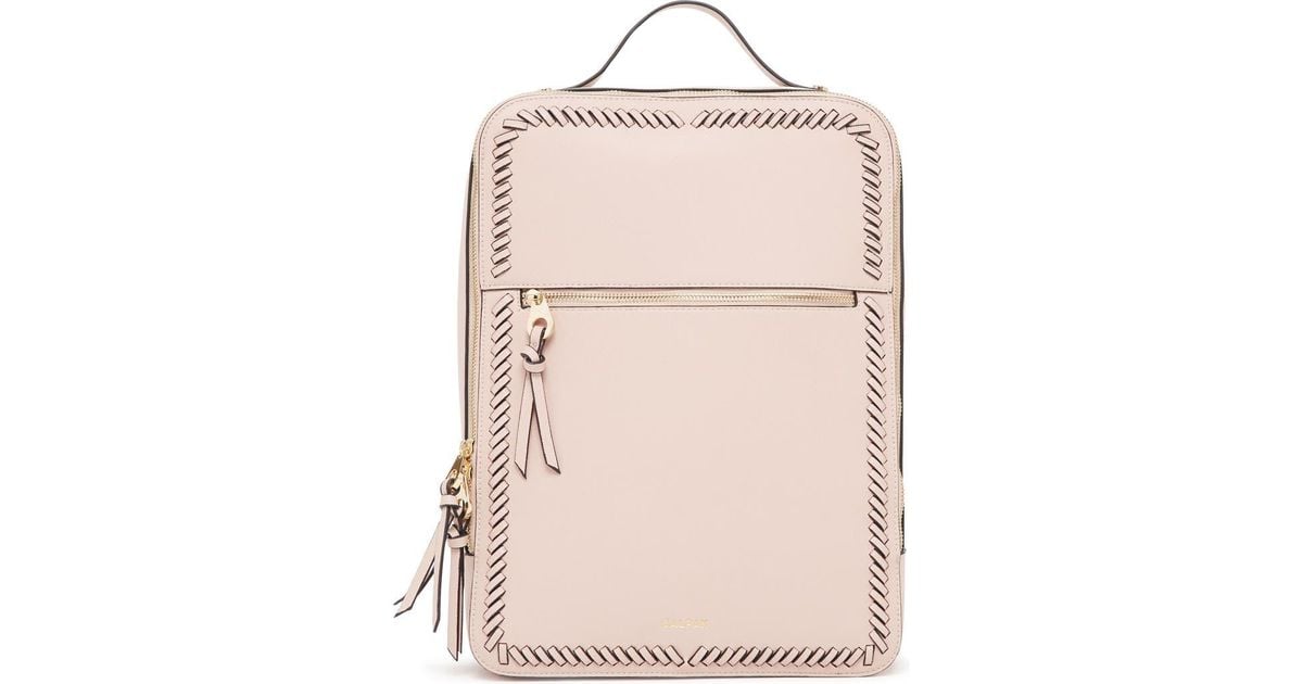 CALPAK Kaya Faux Leather Laptop Backpack in Pink | Lyst