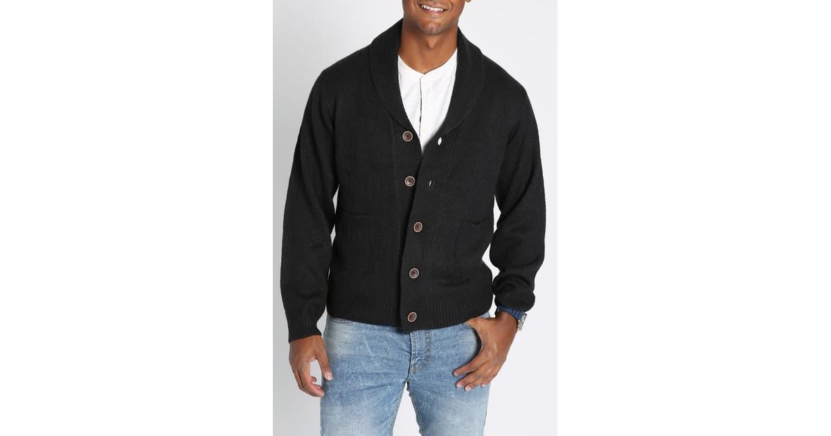 Jachs New York Hemingway Shawl Cardigan in Black for Men | Lyst