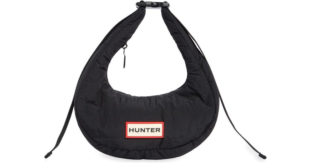 HUNTER Mini Crescent Crossbody Bag in Black | Lyst