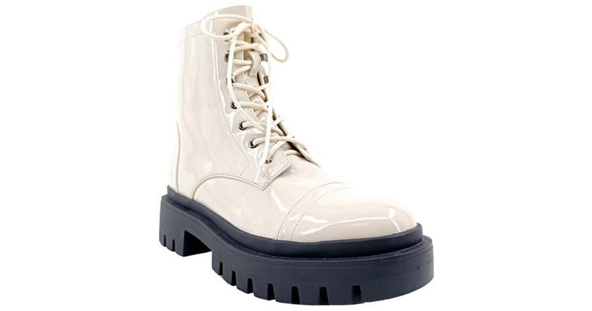 Shu Shop Ursula Lug Sole Combat Boot in White | Lyst