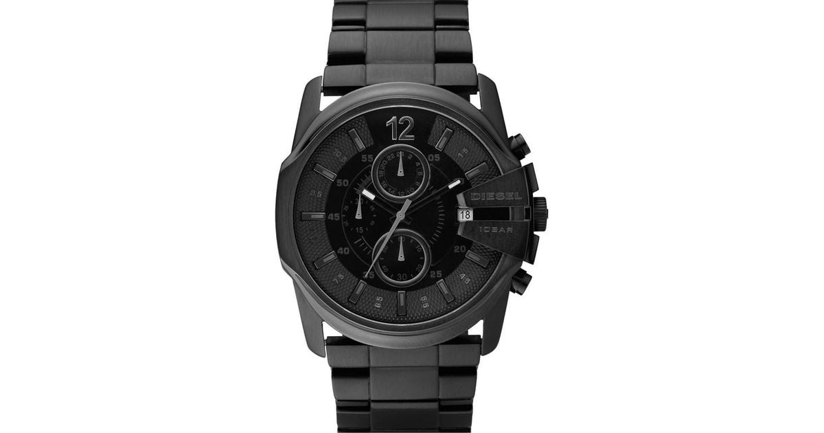 DIESEL 'Master Chief' Chronograph Bracelet Watch, 45Mm in Black for Men | Lyst