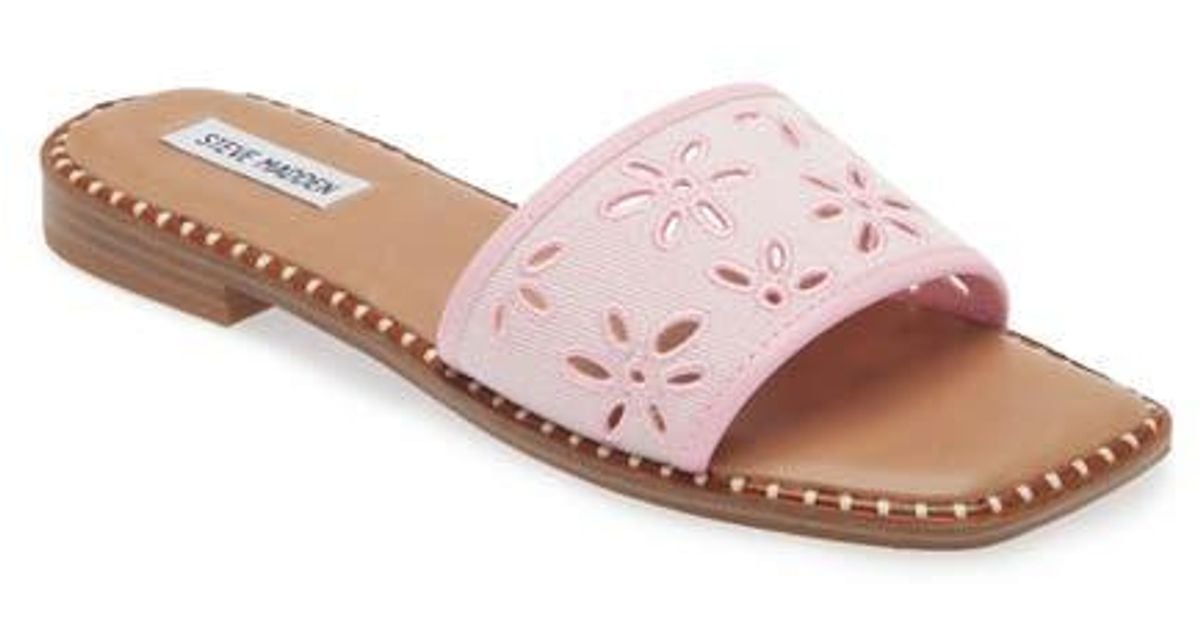 Nolitta Embroidered Eyelet Slide Sandal