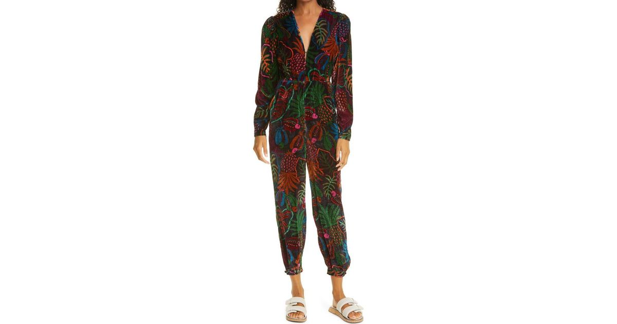 FARM Rio Fruits Dream Jumpsuit in Black | Lyst