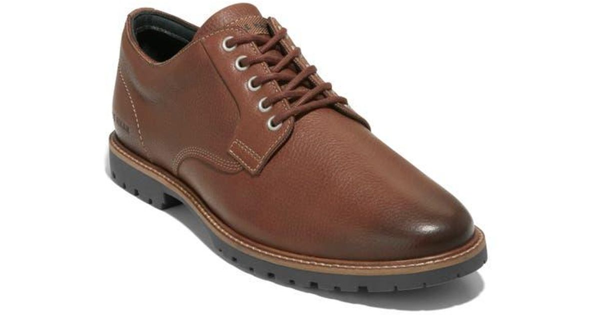 Cole Haan Midland Plain Toe Lug Sole Derby in Brown for Men | Lyst