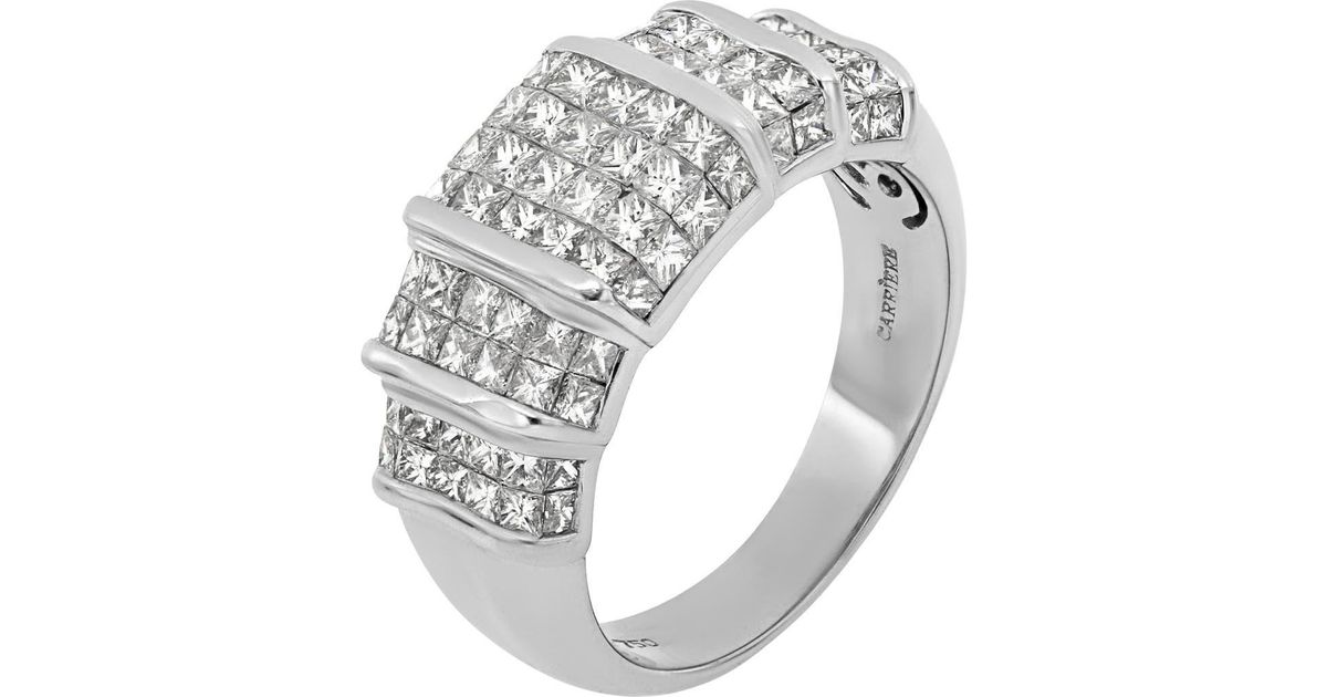 Bony Levy 18K Pave Diamond Wide Band Ring in Metallic | Lyst