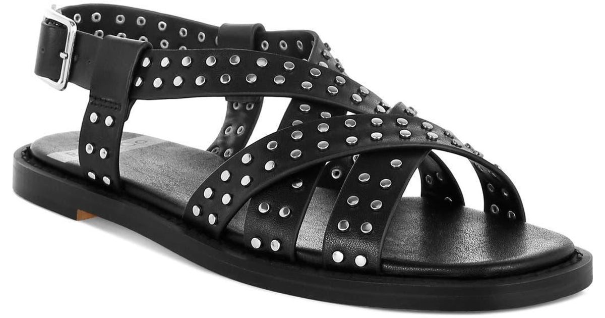 Rag & Co Anemone Studded Gladiator Sandal in Black | Lyst